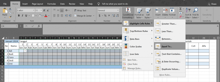 Cara Membuat Absensi di Microsoft Excel Mudah dan Otomatis – Hrdpintar